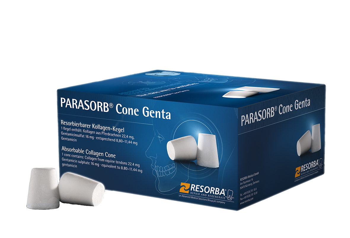 PARASORB® Cone Genta, Resorbierbare Kollagenkegel
